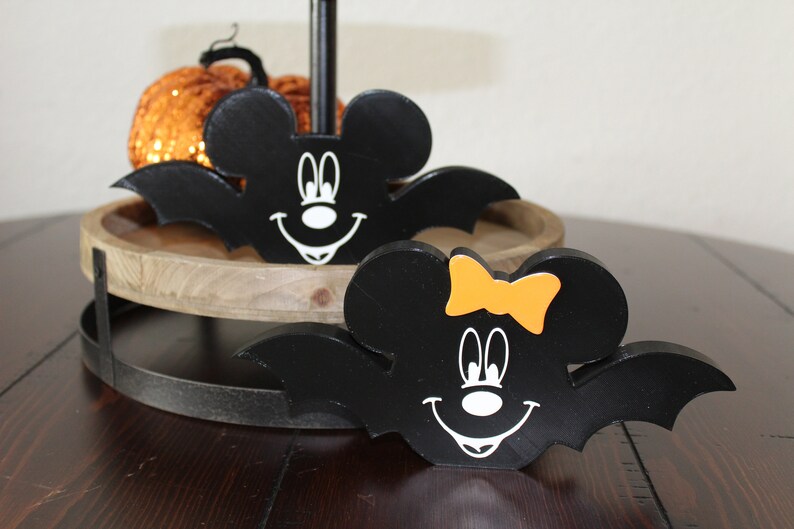 Mickey and Minnie Mouse Bats / Disney Inspired Halloween - Etsy