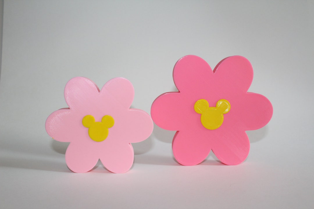 Mickey Mouse Pink Flowers - Etsy