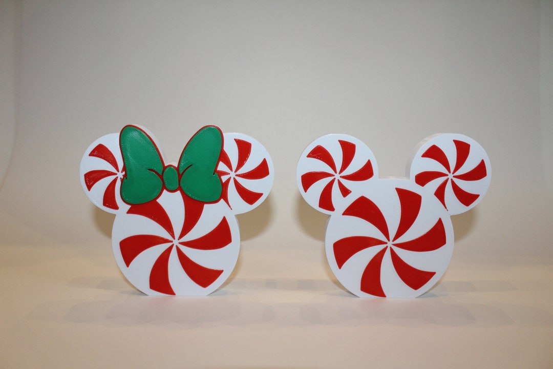 Mickey and Minnie Peppermint Decor - Etsy