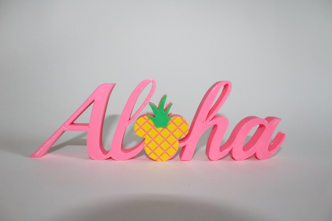 ALOHA Hawaiian Mickey Pineapple Sign - Etsy
