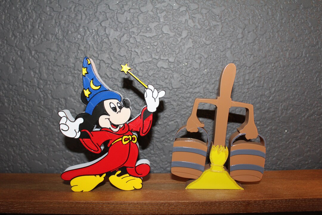 Fantasia Inspired Sorcerer Mickey and Broom - Etsy