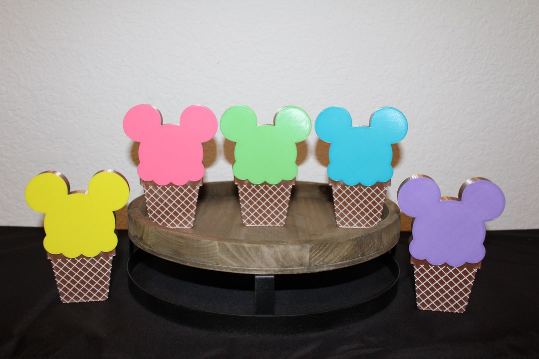 Mickey Mouse Summer Fun Ice Cream Cone Set - Etsy