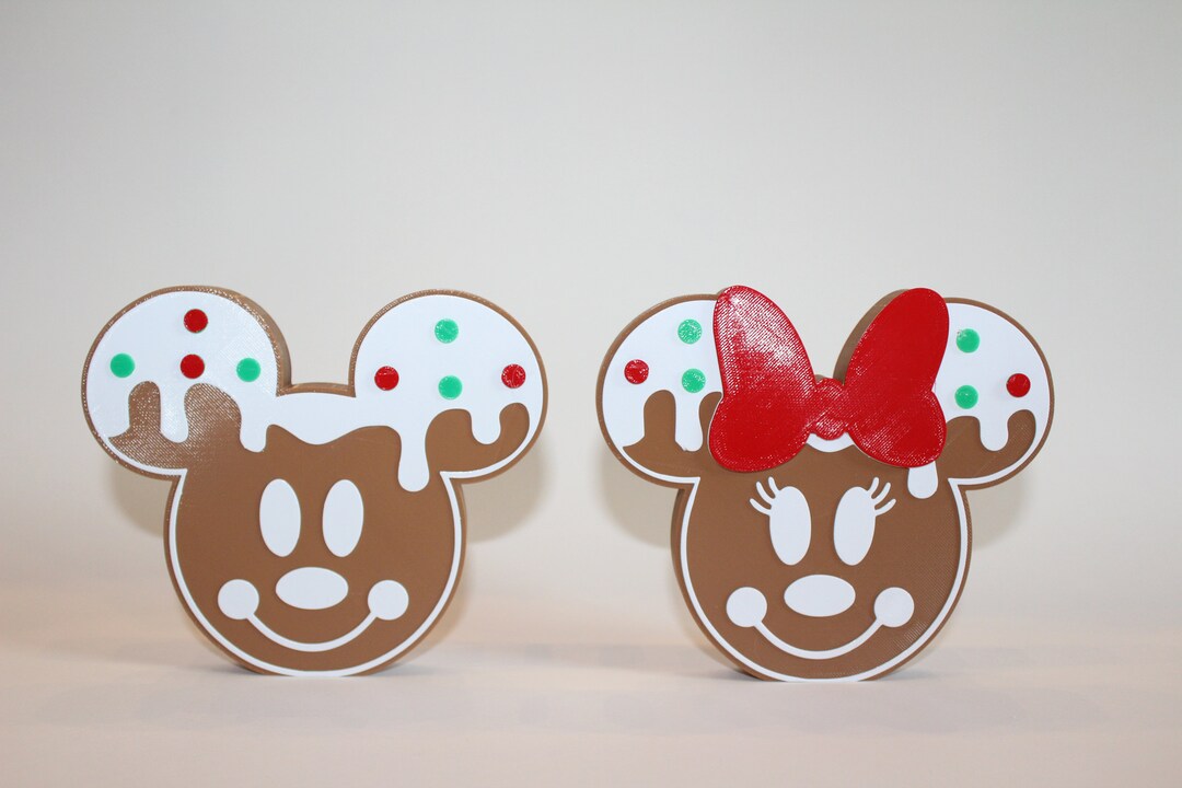 Gingerbread Mickey and Minnie Decor - Etsy