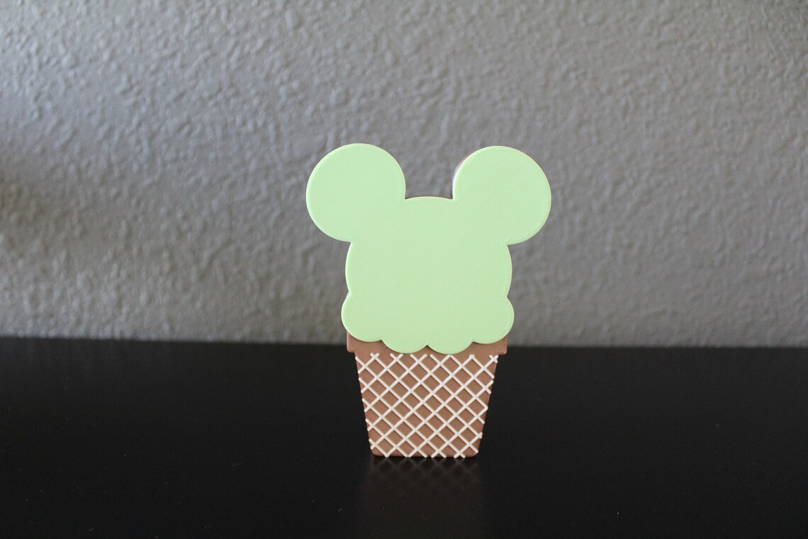 Mickey Pastel Ice Cream Cone Set | Etsy