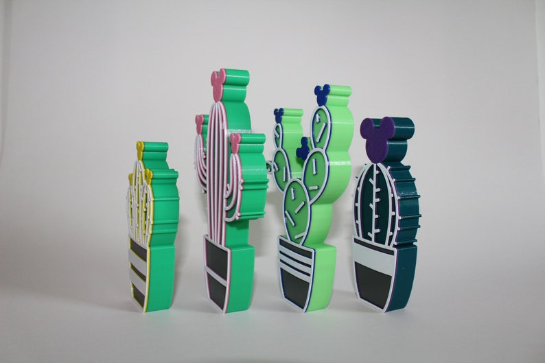 Modern Mickey Mouse Cactus Decor - Etsy