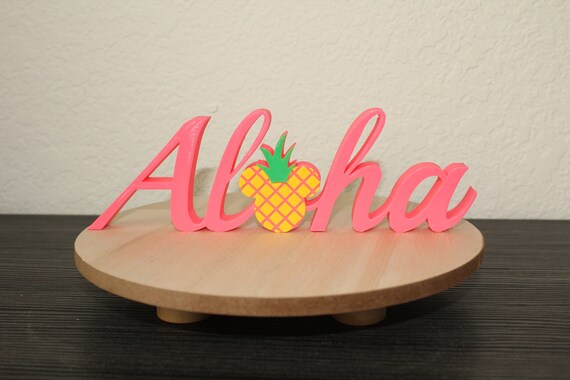 ALOHA Hawaiian Mickey Pineapple Sign | Etsy