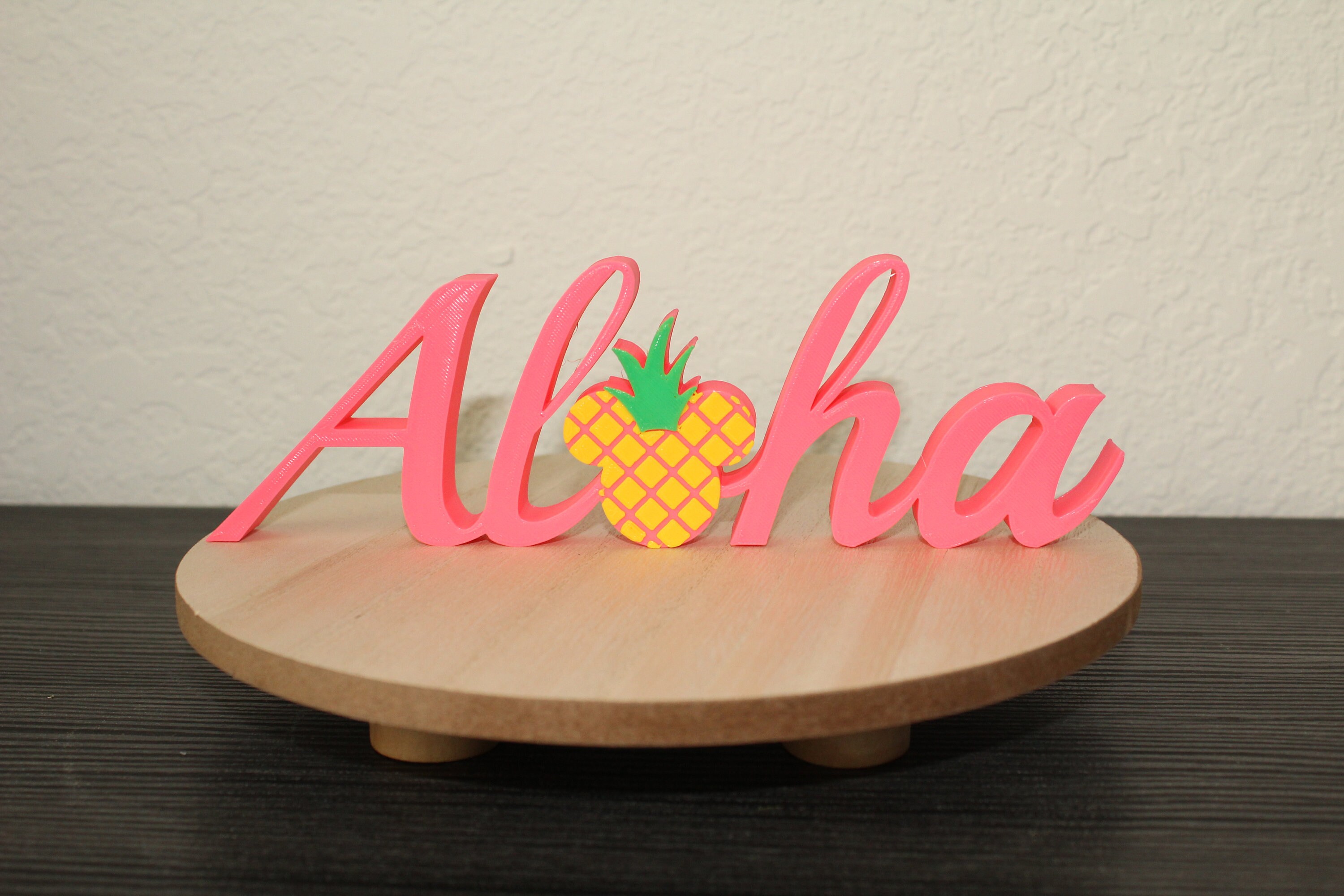 ALOHA Hawaiian Mickey Pineapple Sign - Etsy