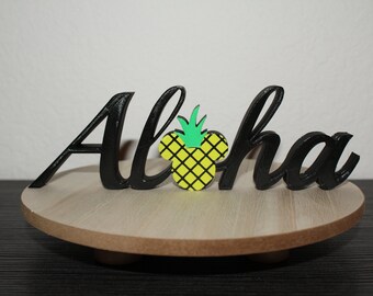 ALOHA Hawaiian Mickey Pineapple Sign | Etsy