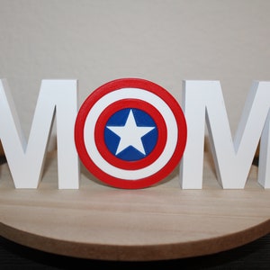 Captain America MOM Sign - Etsy