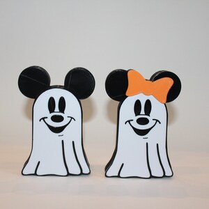 Mickey and Minnie Mouse Ghosts / Disney Inspired Halloween Decorations ...