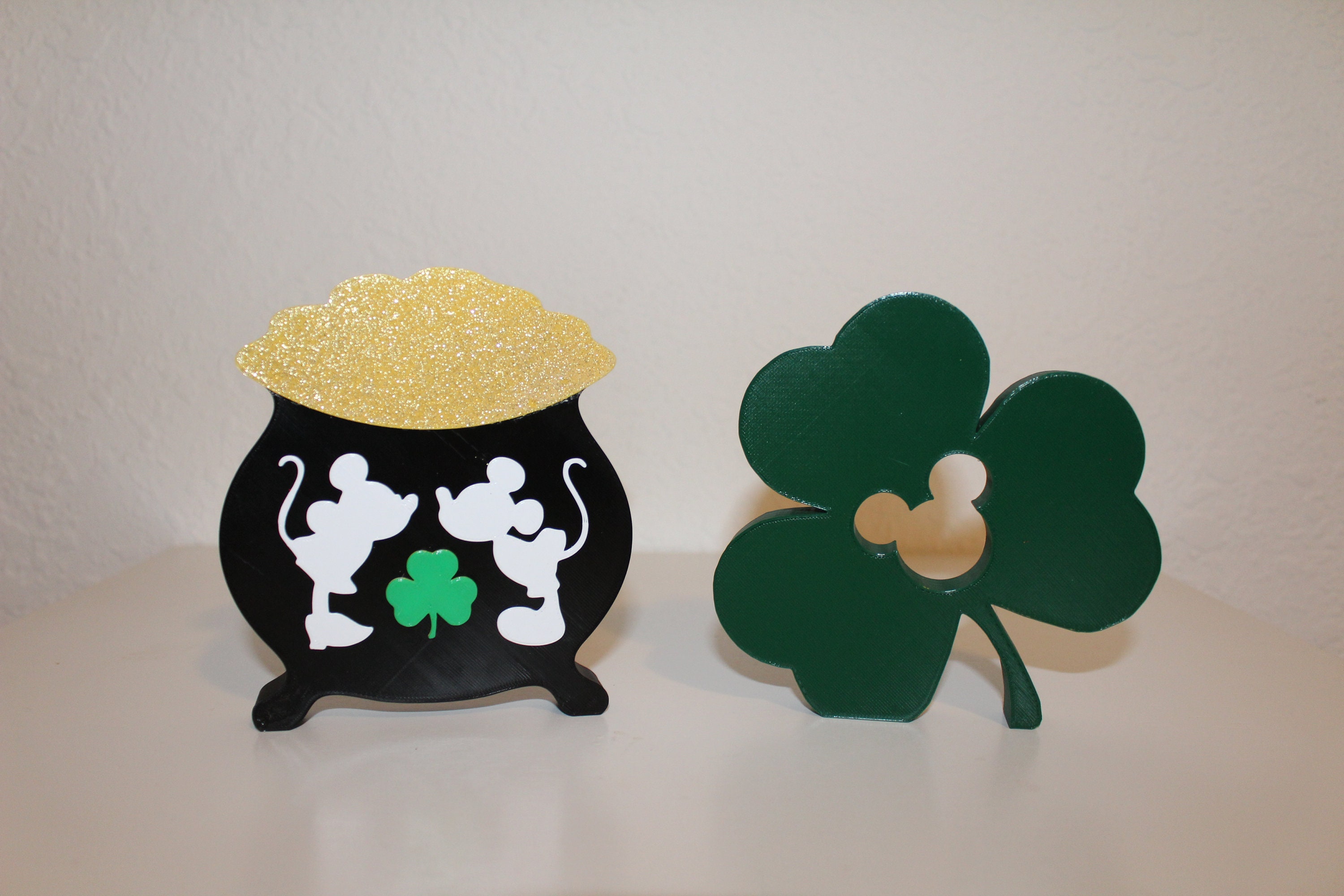 Dark Green Lucky Mickey Shamrocks | Etsy