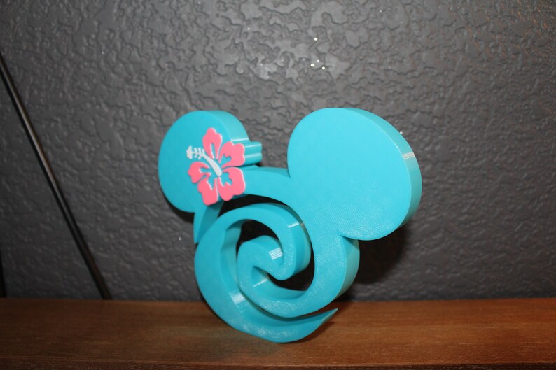 Moana Hawaiian Mickey Head Decor - Etsy