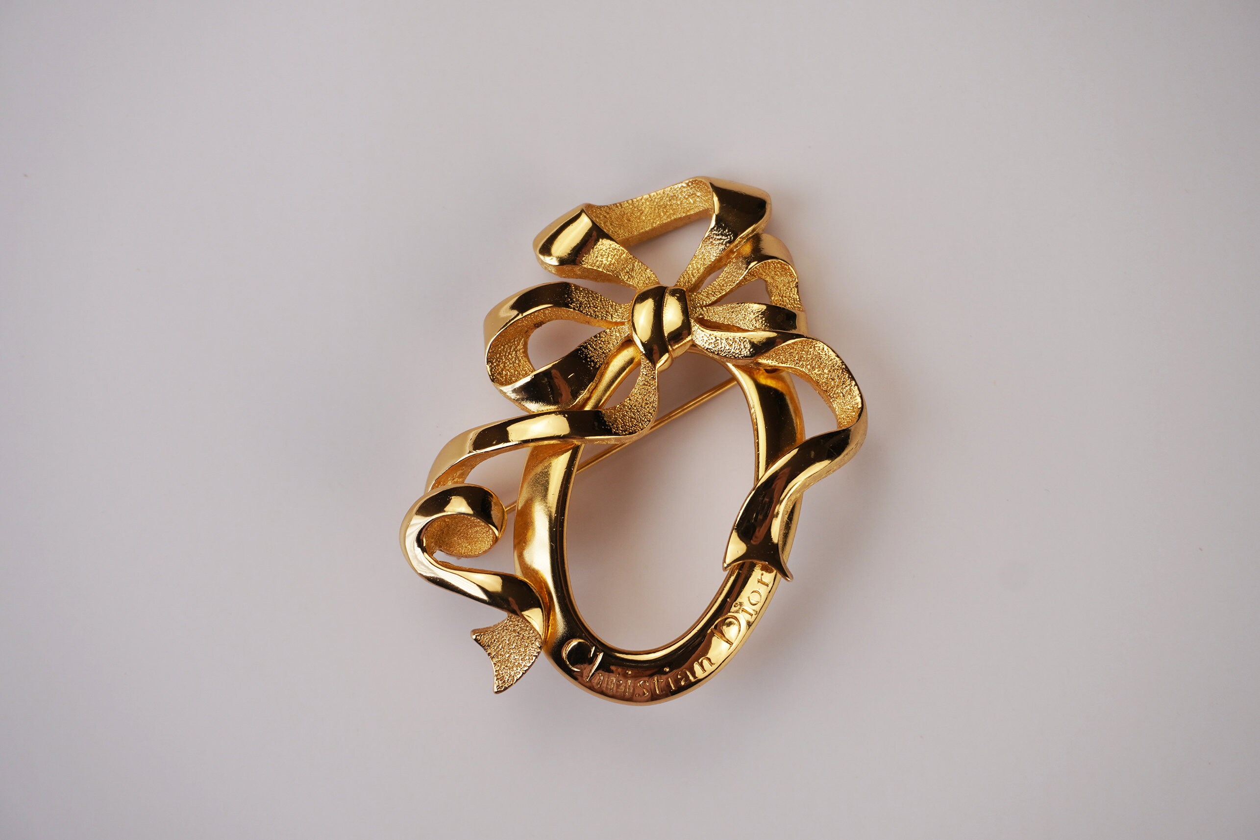 CHRISTIAN DIOR Vintage Logo Ribbon Brooch - Etsy