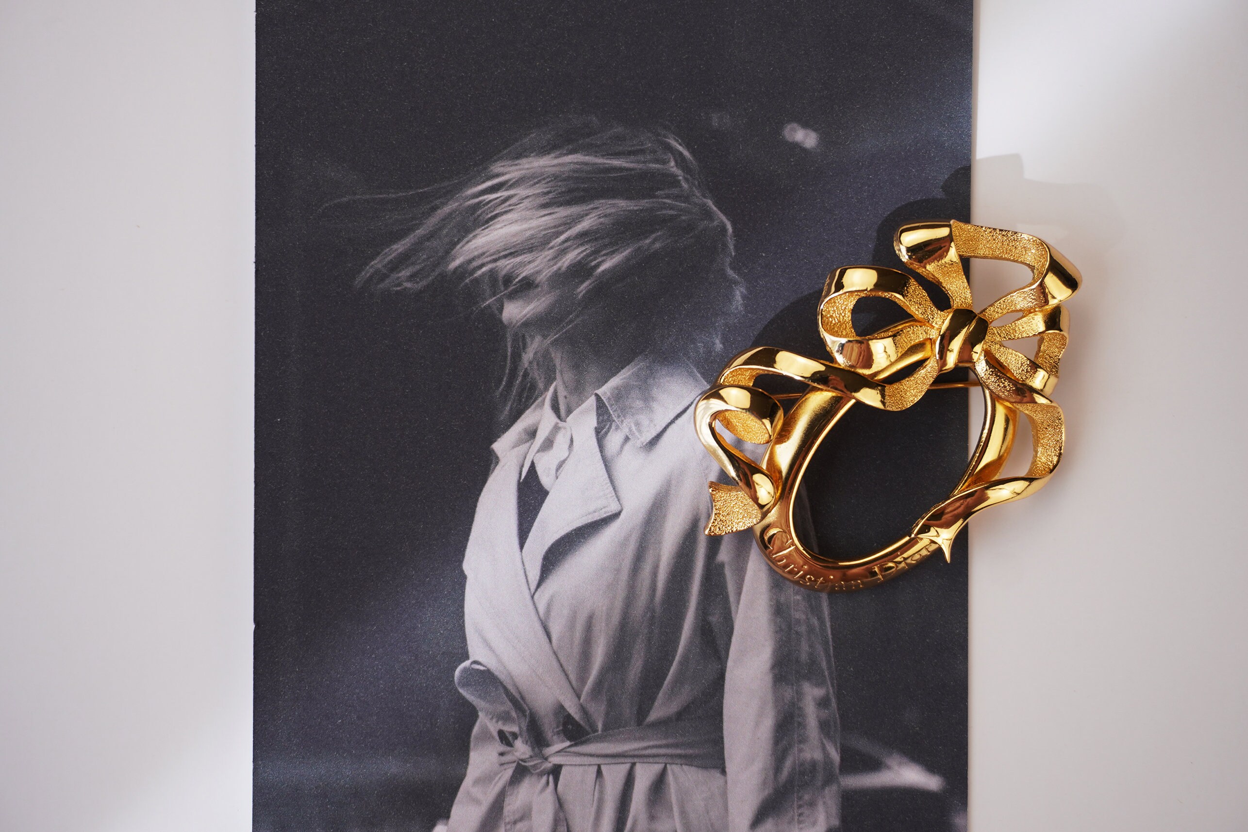 CHRISTIAN DIOR Vintage Logo Ribbon Brooch - Etsy