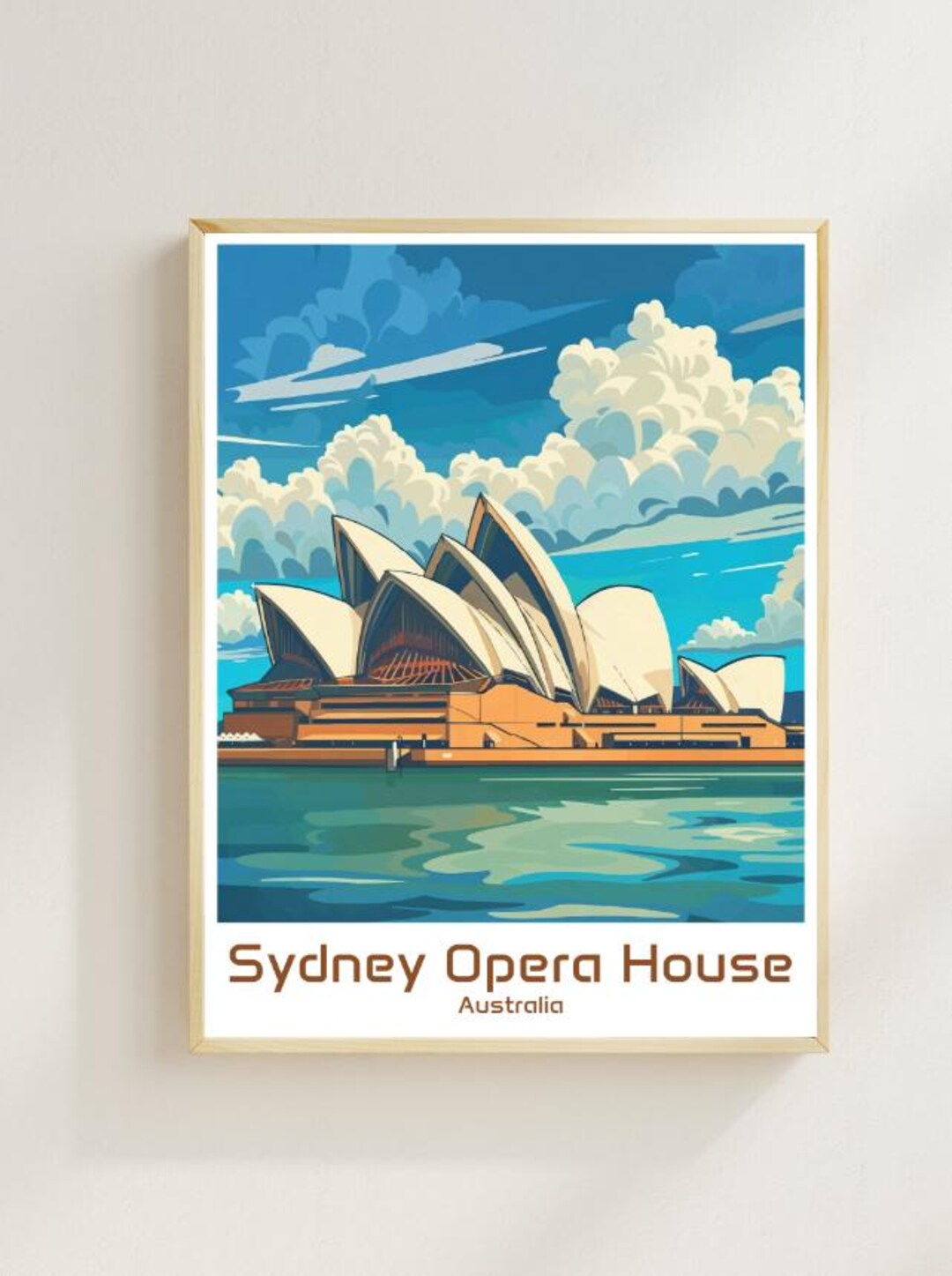 Sydney Opera House Travel Poster Iconic Australia Landmark Wall Art ...