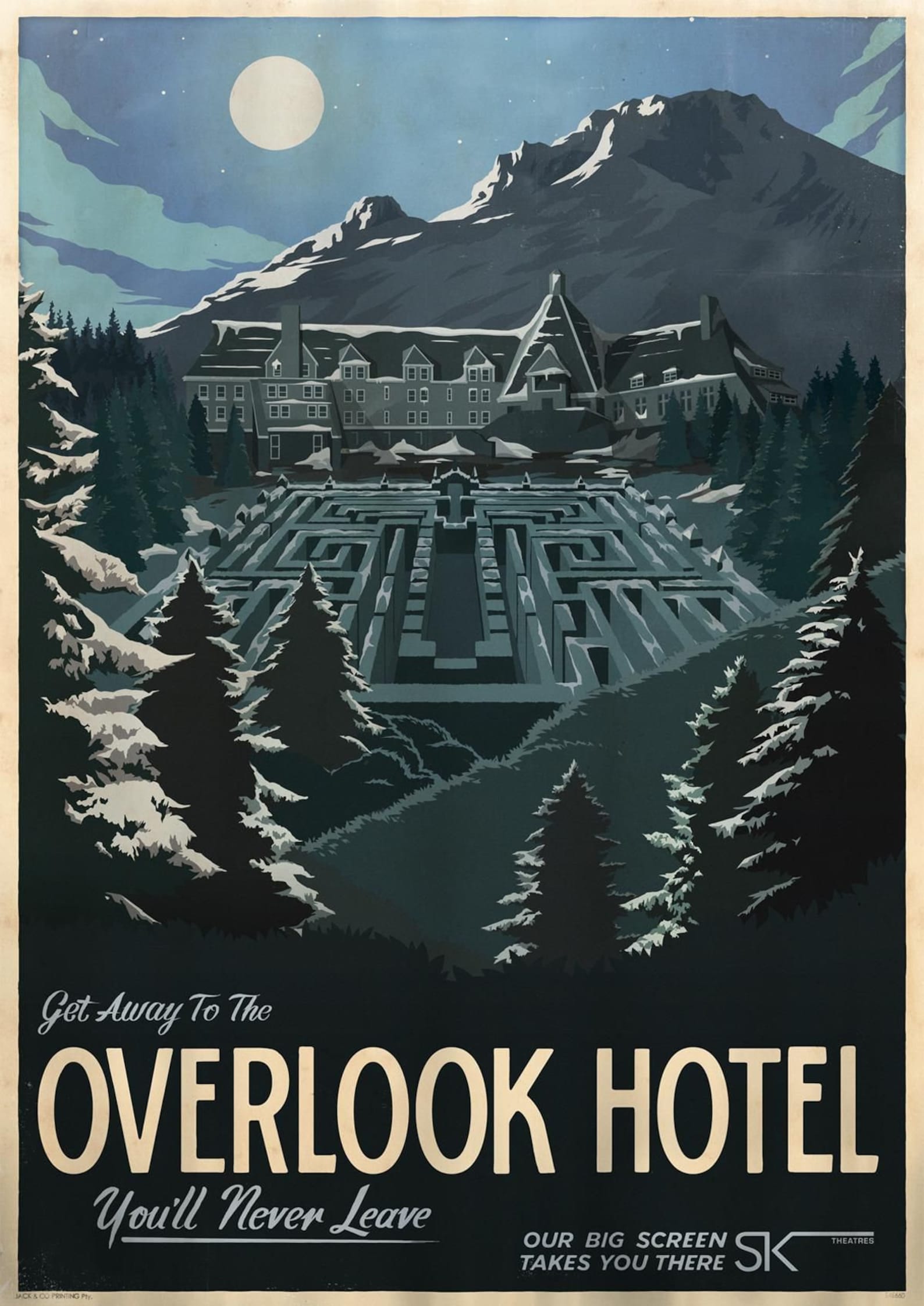 The Shining poster overlook hotel movie poster horror digital | Etsy