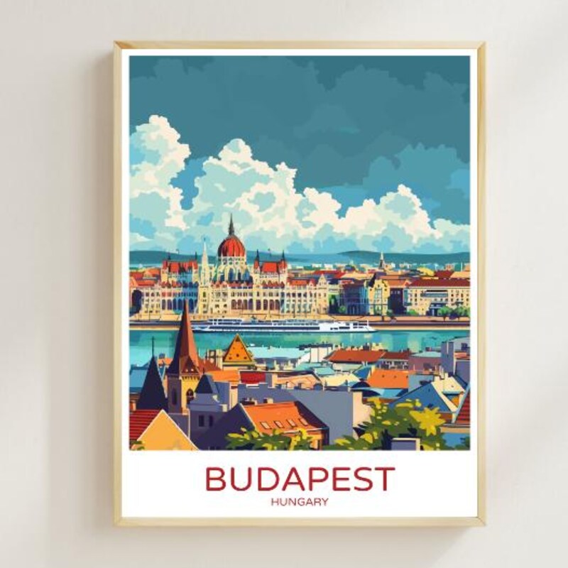 Budapest Skyline - Etsy