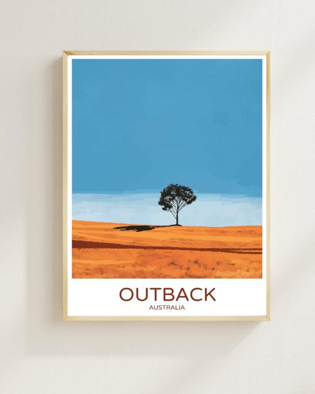 Outback Australia Travel Poster Stunning Wall Art of Australias Vast ...