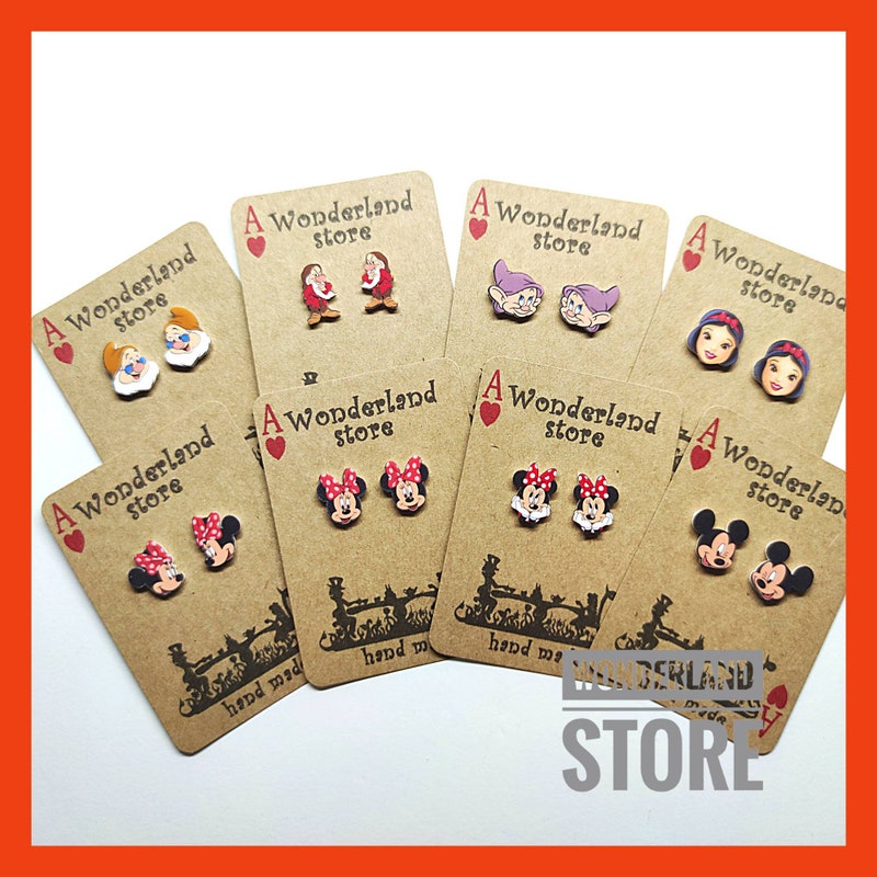 Cartoon Earrings - Etsy UK