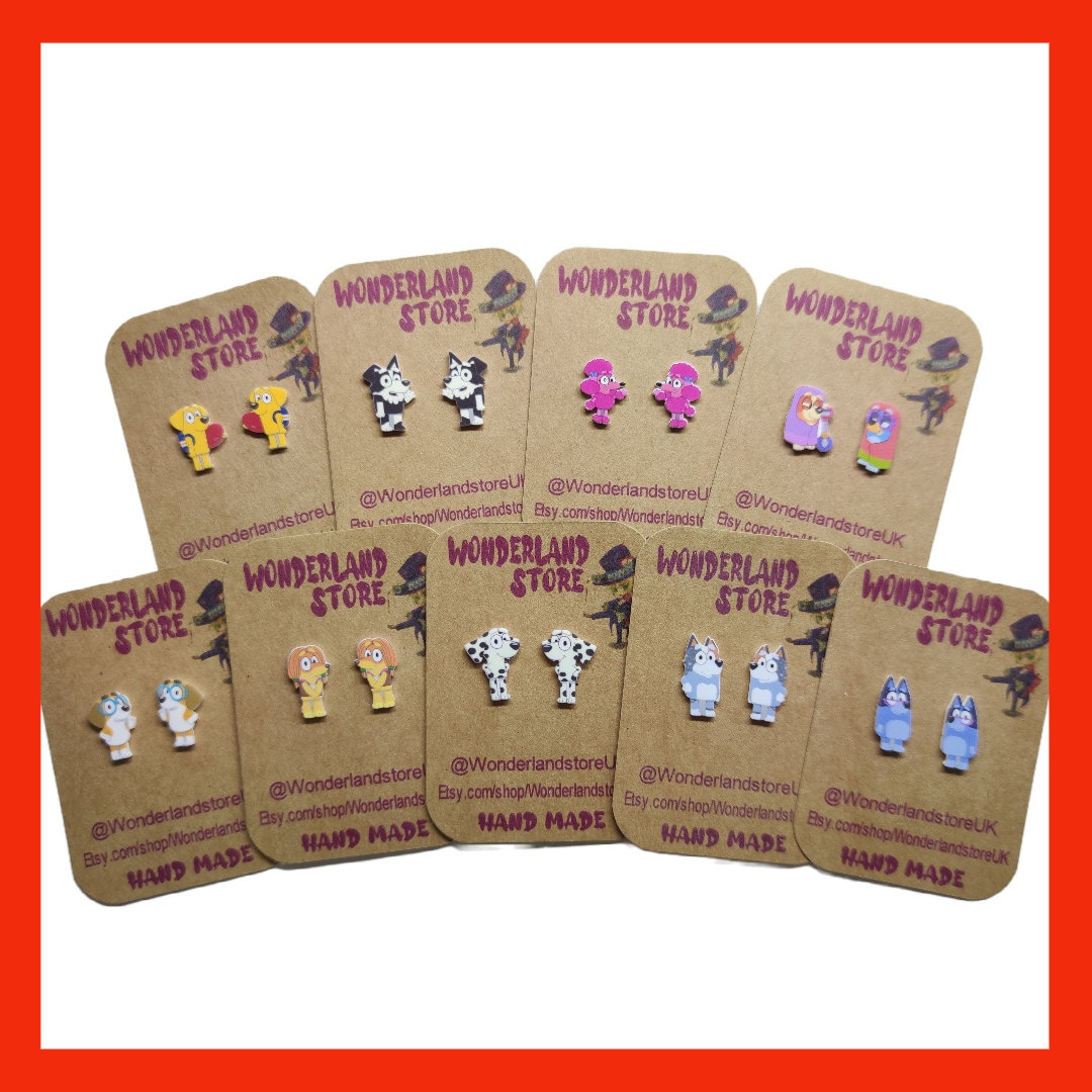 Cartoons Inspired Earrings. Size: Approx 10/15mm Studs and - Etsy