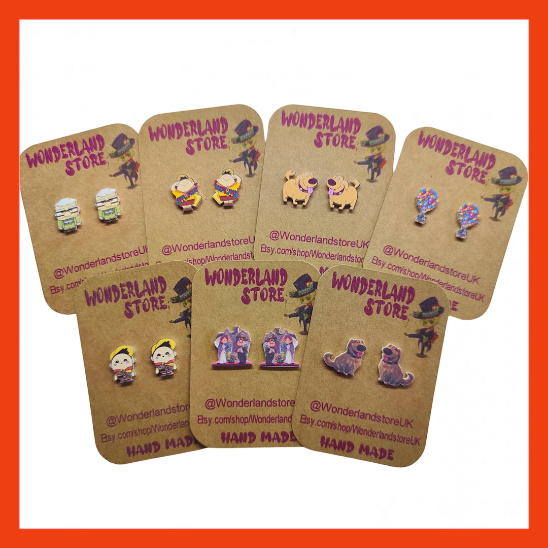 Cartoon Inspired Earrings. Studs Approx 10/15mm, Dangles Approx 20/25mm ...