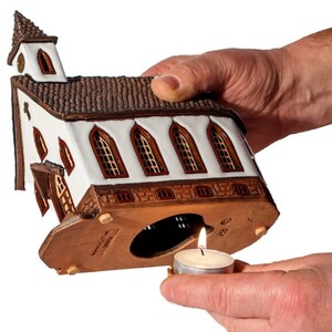 Bavarian Style Small Ceramic Church - Candle Holder - Etsy