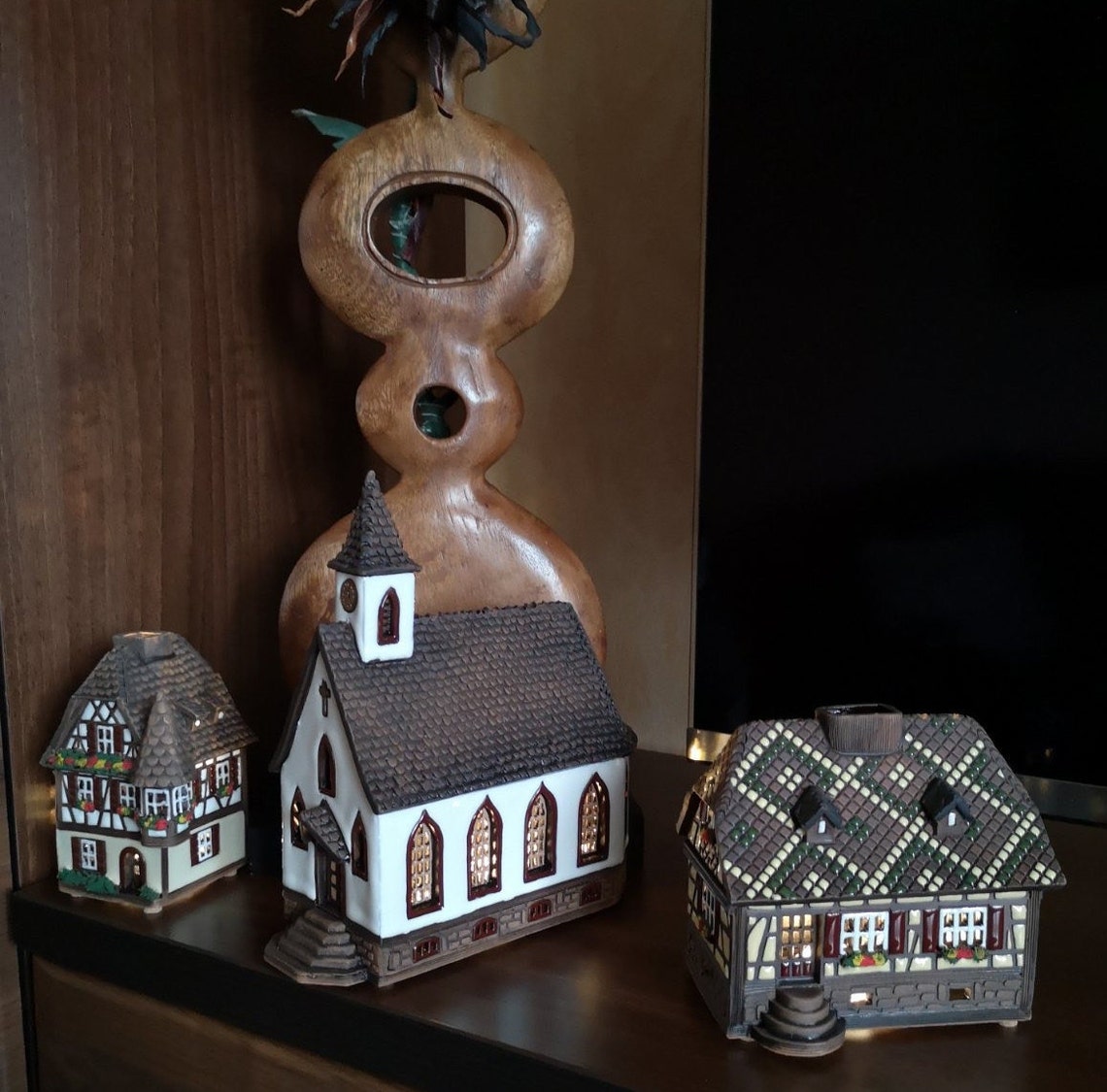 Bavarian Style Small Ceramic Church - Candle Holder - Etsy