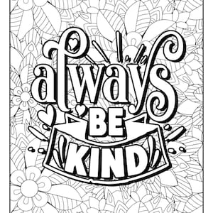 Motivational Quotes Coloring Pages, 15 Pages, Printable Coloring Book ...