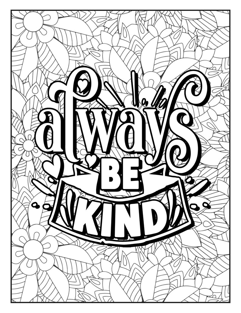Motivational Quotes Coloring Pages, 15 Pages, Printable Coloring Book ...
