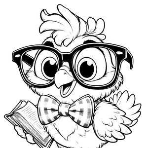 Crazy Chicken Funny, Coloring Book, Printable Coloring Book, Coloring ...