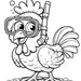 Crazy Chicken Funny, Coloring Book, Printable Coloring Book, Coloring ...
