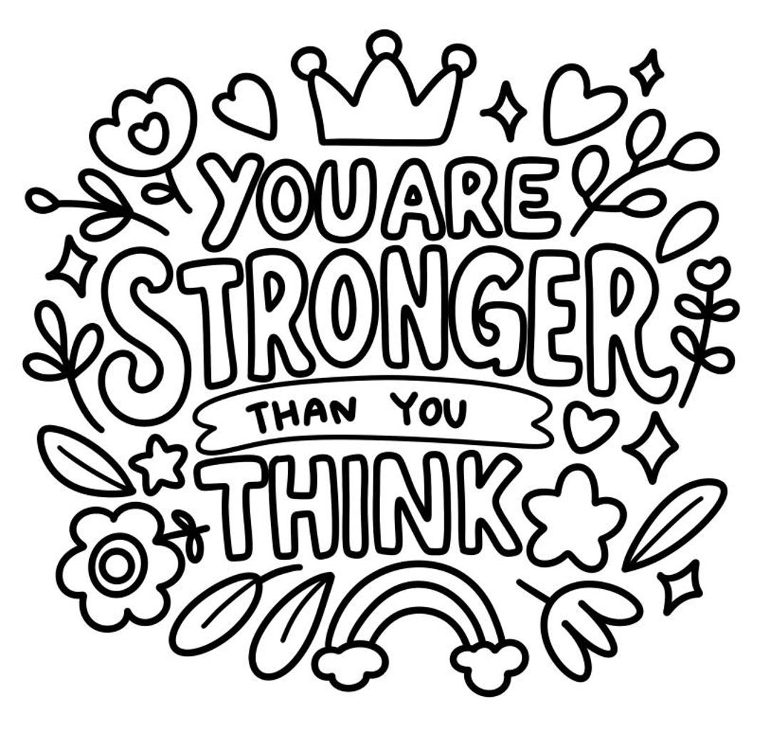 Motivational Quotes Coloring Pages, 10 Printable Pages, Instant ...