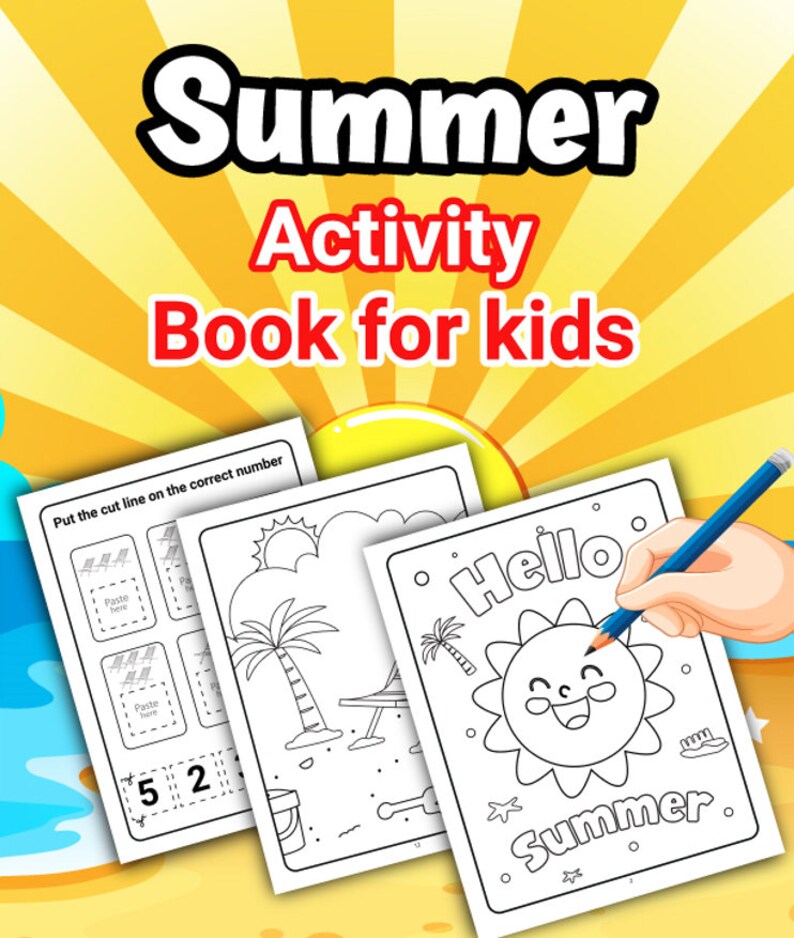 Summer Activity, Coloring Book, Printable Coloring Book, Coloring Pages ...