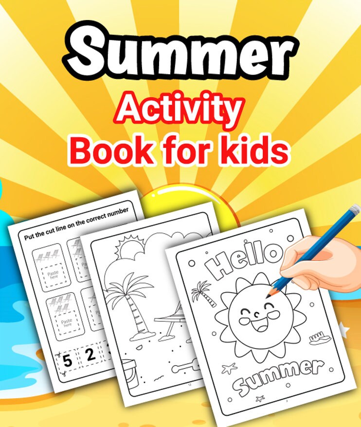 Summer Activity, Coloring Book, Printable Coloring Book, Coloring Pages ...
