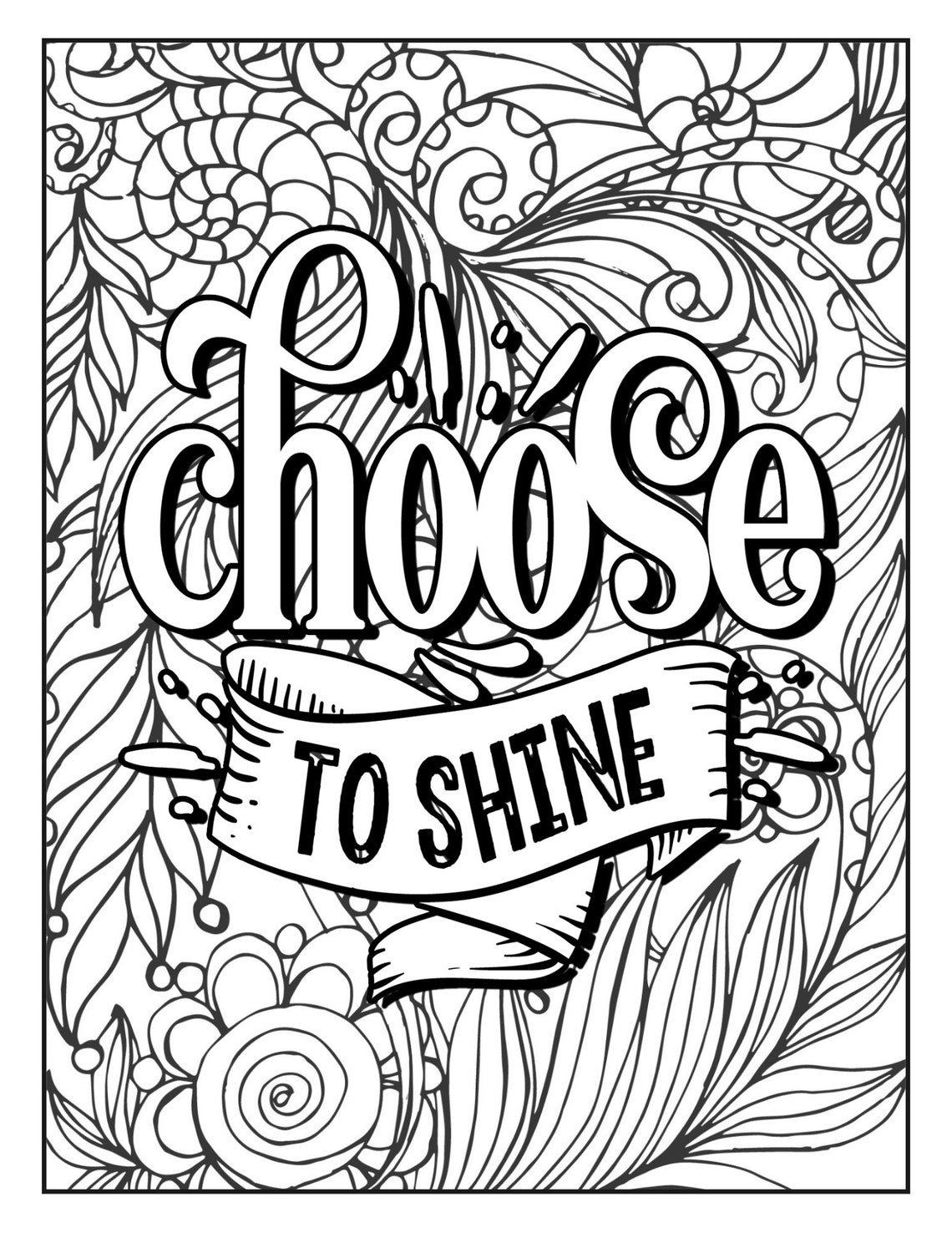 Motivational Quotes Coloring Pages, 15 Pages, Printable Coloring Book ...