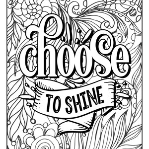 Motivational Quotes Coloring Pages, 15 Pages, Printable Coloring Book ...