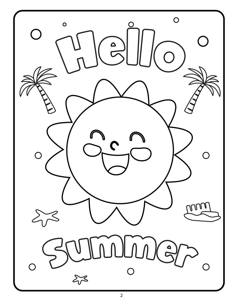 Summer Activity, Coloring Book, Printable Coloring Book, Coloring Pages ...