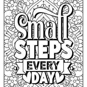 Motivational Quotes Coloring Pages, 15 Pages, Printable Coloring Book ...