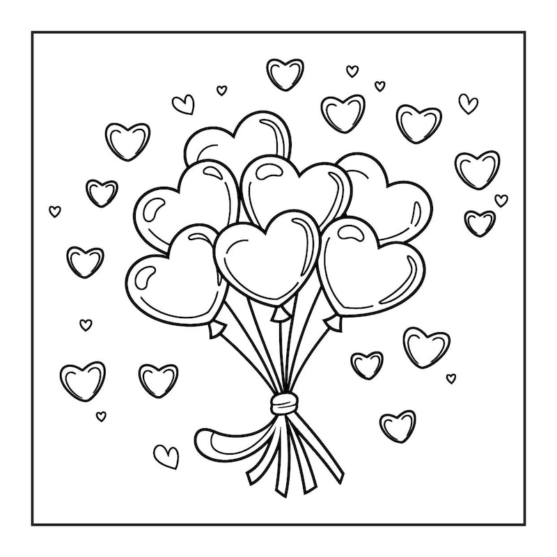 Valentines Drawing Page - Etsy