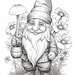Cute Gnomes Coloring Pages, Printable Coloring Book, Coloring Pages ...