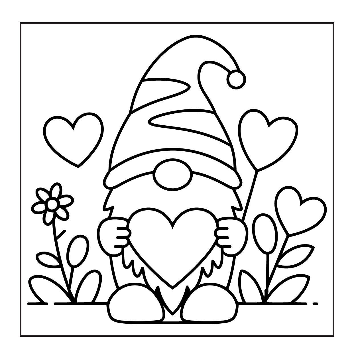 Valentine's Coloring Book, 50 Printable Pages, Instant Download, Kids ...