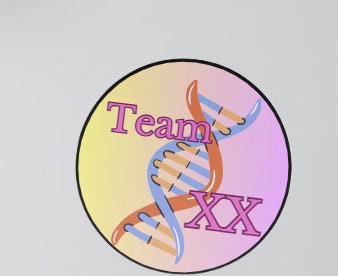 Chromosome Theme Gender Reveal Sticker - Etsy