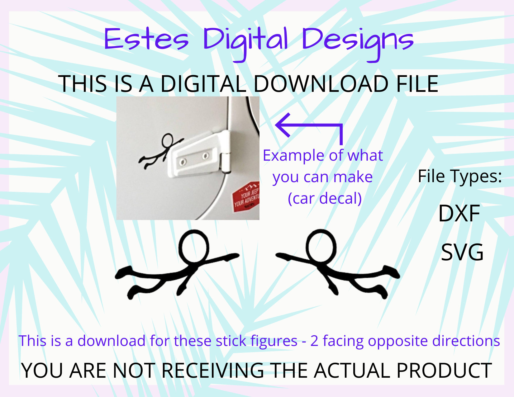Flying Stick Figures Digital Download, Stick Man Instant Download, DXF ...