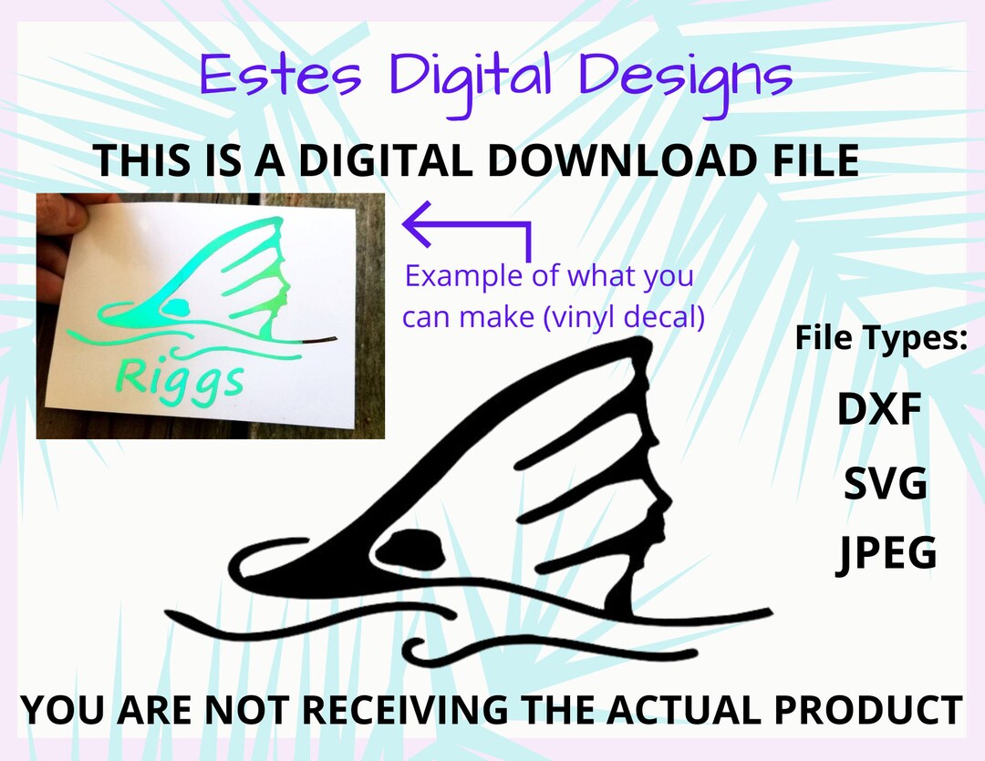 Redfish Tail Digital Design, Redfish File, Red Drum Tailing Download ...