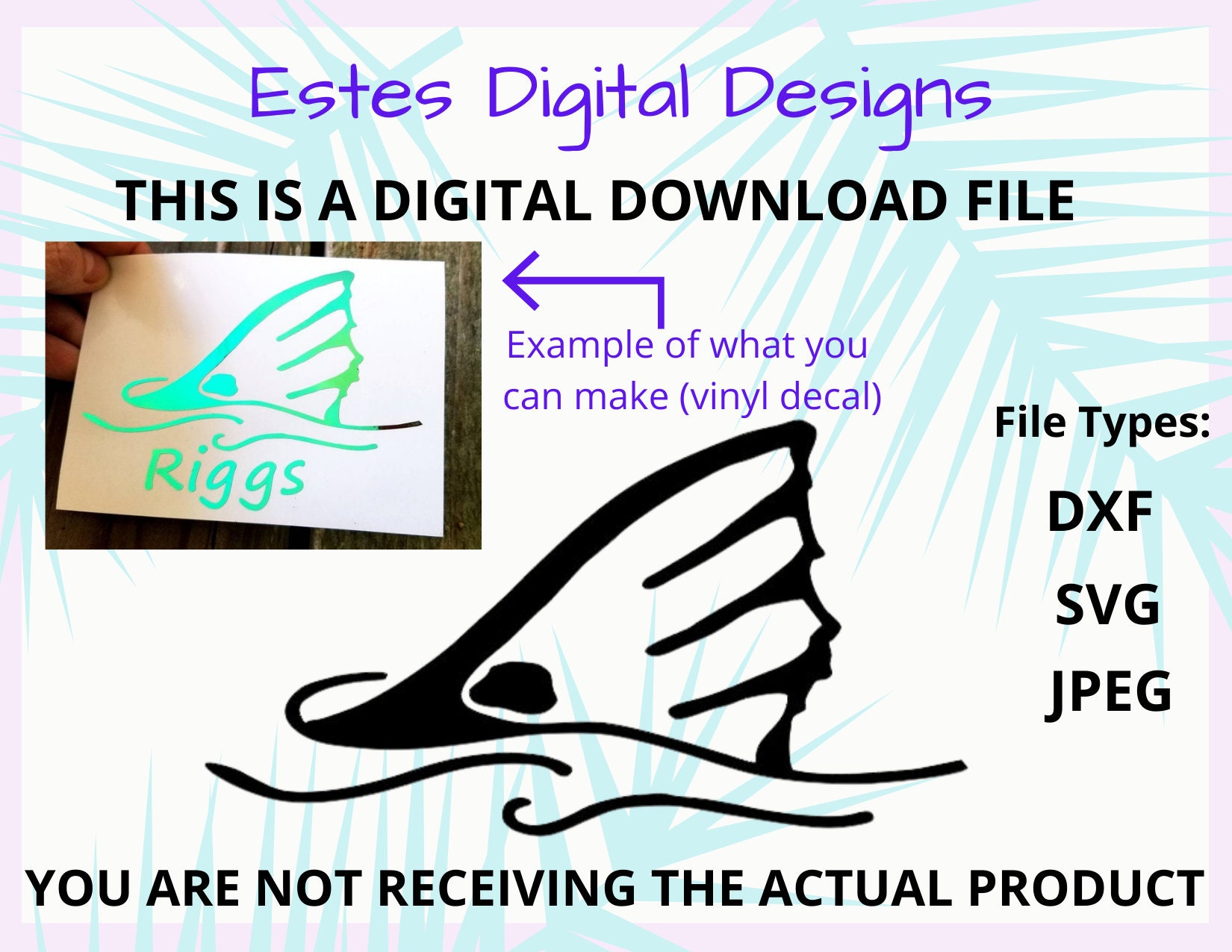 Redfish Tail Digital Design, Redfish File, Red Drum Tailing Download ...