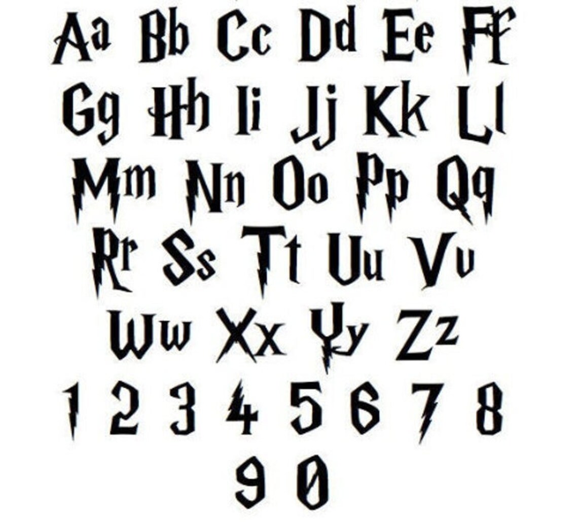 Harry Potter Font Svg Harry Potter Alphabet Svg Harry Potter Images