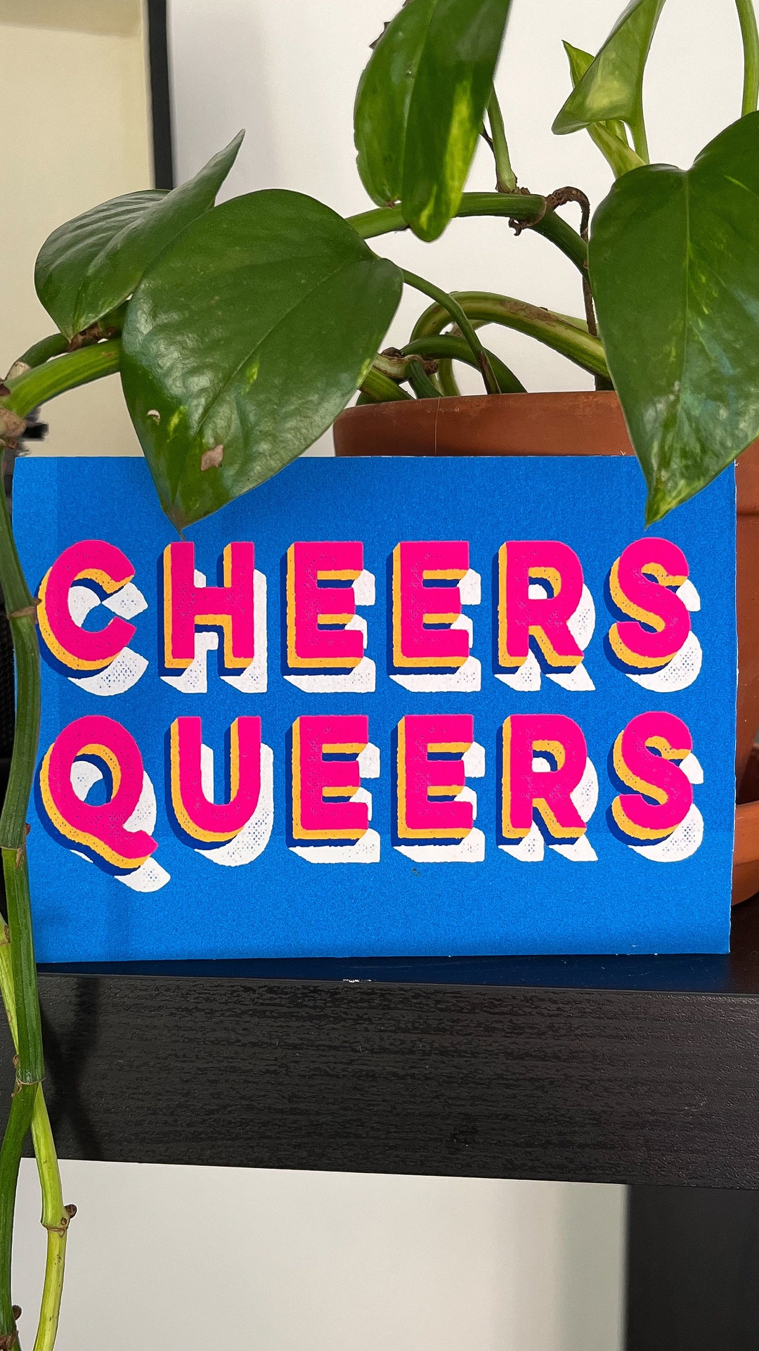 Pride Lettering Postcard Print Set of 4 Queer Affirmation Mini Wall Art ...