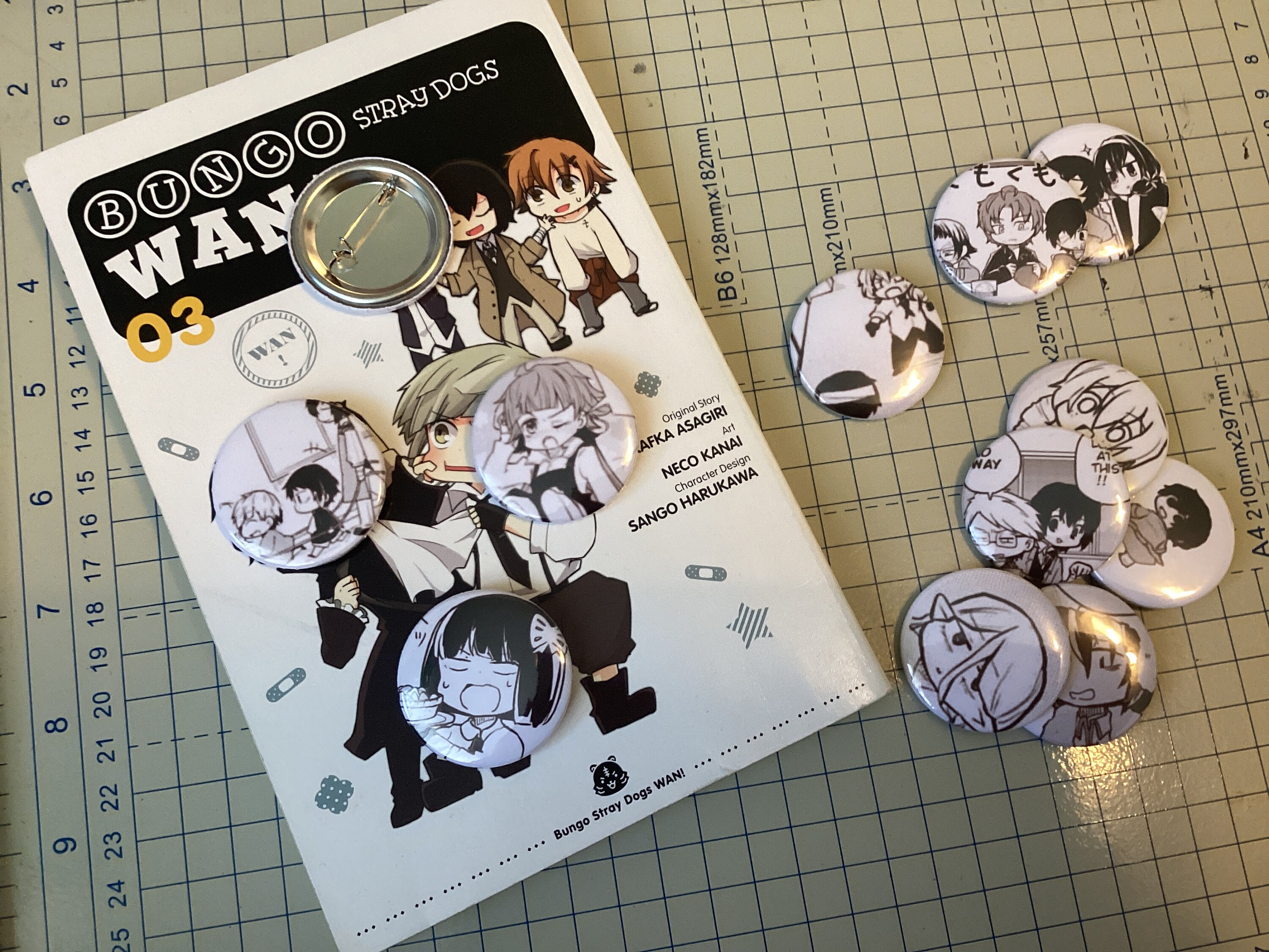Wan BSD Anime Cartoon Kawaii Button Pins - Etsy Australia