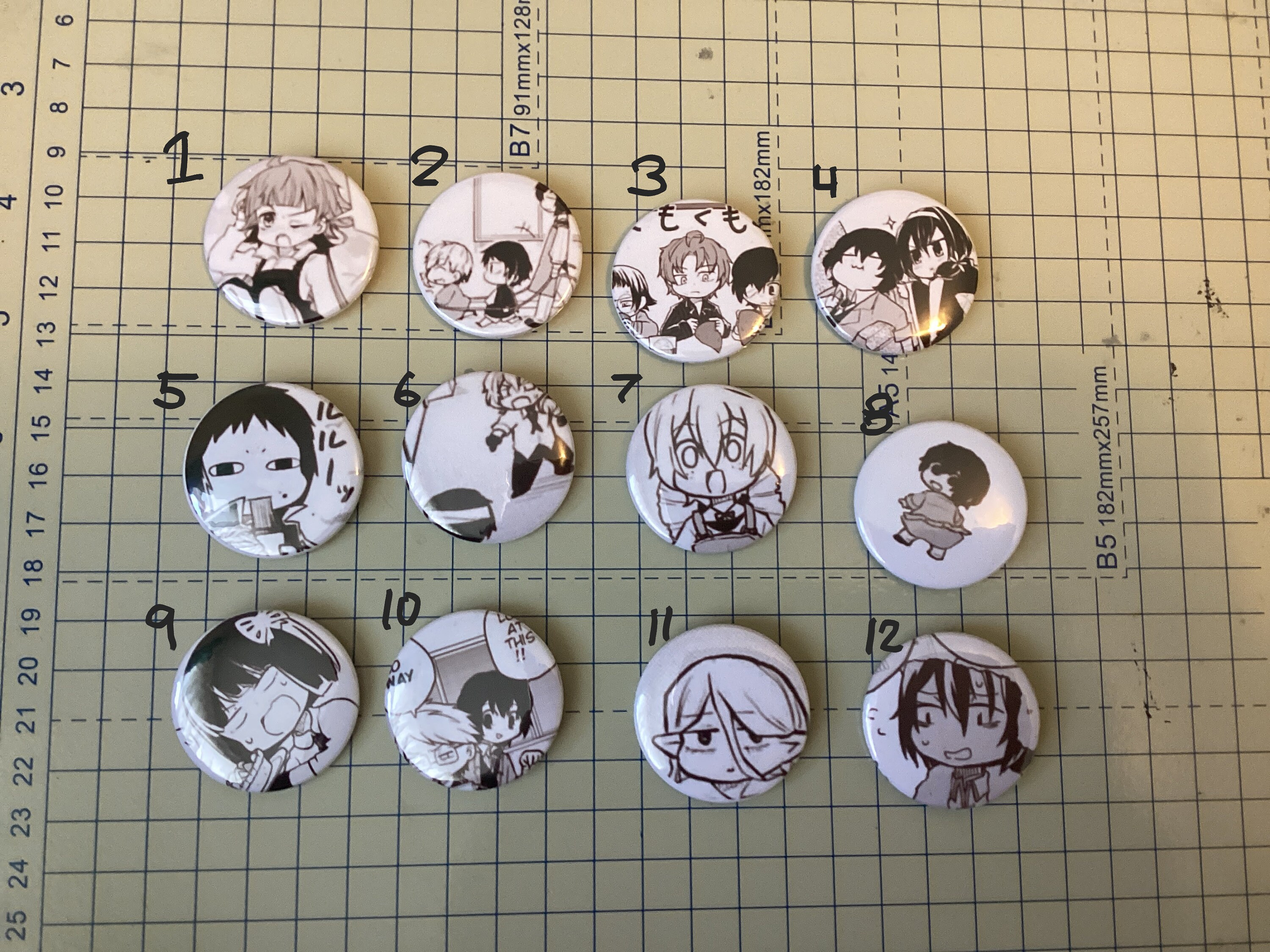 Wan BSD Anime Cartoon Kawaii Button Pins - Etsy Canada
