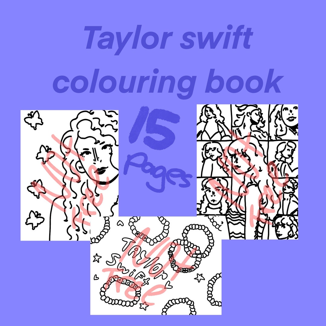 Cute Taylor Swift Eras Tour Colouring Book / Digital Colouring Book - Etsy
